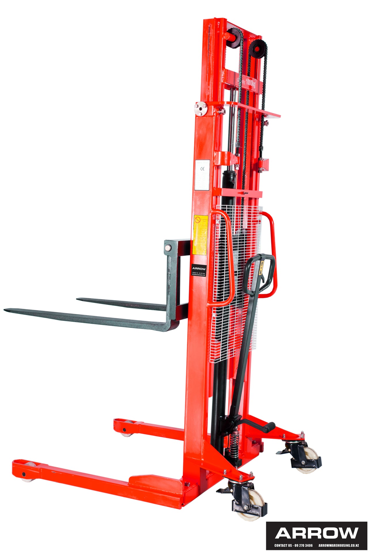 Arrow Warehousing | Hydraulic Hand Stacker Truck (Straddle) 1.6 meter